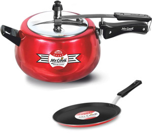 Mr.Cook by United Dosa Tawa 28cm & Cooker 5 Litres Induction Bottom Non ...