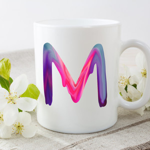 anutri Alphabet Letter 'M' Multicolor Printed Design Birthday Fathers ...