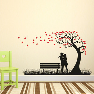 Wallzone Love Couple Tree Large Vinyl Wallsticker Price in India - Buy ...