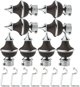 SUNGROW Brown Rod Rail Bracket, Curtain Knobs Metal Price in India ...