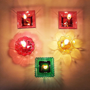 Ascension 12 Designer Special & Reusable Diya Deepak Colourful ...