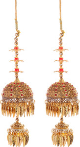 RUHI KALIRA Beautiful Bridal RED Golden Hand Hanging Kaleera(RK 57 ...