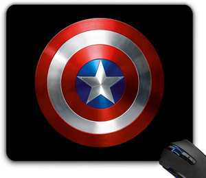 ZORI Captain America Shield in Black Background Gaming Mouse Pad ...