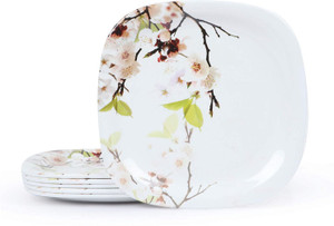 Golden Fish Melamine Square Small Size Servings Plates (Pack of 6, 7 ...