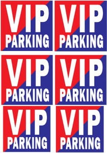 HindK 10.16 cm Vinyl Sticker Pack Of 6 ( 4×4 inch )| VIP PARKING LOGO ...