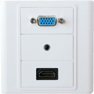 Mak World Multimedia Modular Wall Face Plate with HDMI + VGA + AUX ...