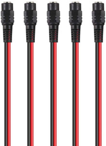 TAAPSEE 5 Pack DC Power Pigtail Female Cables (Upgraded 18AWG) with 2 ...