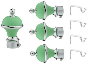 SUNGROW Green Rod Rail Bracket, Curtain Knobs Metal Price in India ...