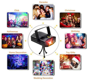 TECHGEAR LED Laser Projector Mini Stage Light Christmas Disco Party ...