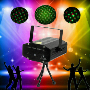 TECHGEAR LED Laser Projector Mini Stage Light Christmas Disco Party ...