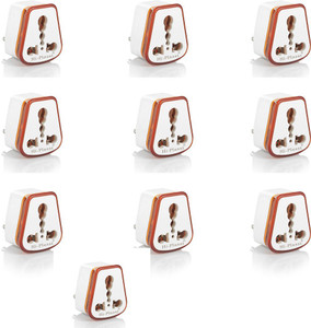 HI-PLASST AC 01 (10pcs) Hard PVC 5 to 15 Ampere Converter Socket for ...