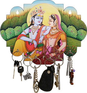 DivineCrafts Radha Krishna Wood Key Holder Price in India - Buy ...