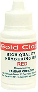 GoldClass Class Numbering Machine Ink(25ml)-Pack of 10(Red) 25 ml ...