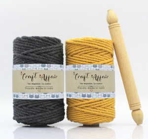 Craft Affair | 3ply Twisted Cotton Rope Macrame Cord (10 Meter, 4mm ...