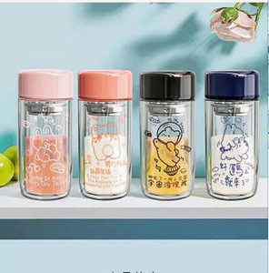 Ximi Vogue Glass Water Bottle (pack of 1) 450 ml Glass Bottle - Buy ...