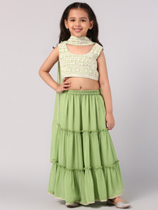 Libas Kids Girls Lehenga Choli Western Wear Embroidered Lehenga Choli ...