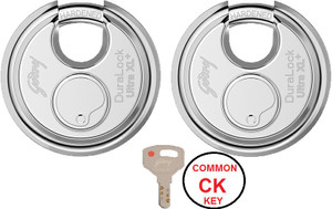 Godrej Dura Lock - Ultra XL+ (Set of 2 - 90mm) 3 Common Key - Padlock ...