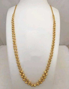 Princy Enterprise Princy Gold Plated 2 lears mala Boll South Chain Foe ...