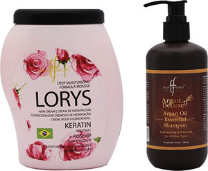 European formula Lorys Keratin + Rosehip Hair Cream 1000 g & Argan Oil ...