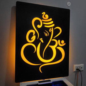 Trigica Ganesh ji 3D Modern LED Light Wall Hanging Art Ganesha for ...