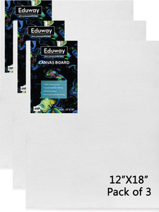 Flipkart.com | Eduway 12 X 18 Inch Canvas Board, 100% Cotton Medium ...