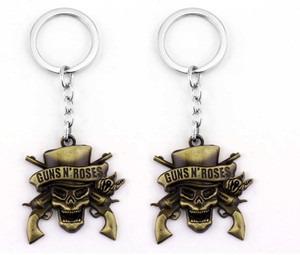 AwesomeProducts Guns N' Roses Keychain Skull Death Logo Pendant Key ...