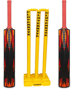 CLOVERBYTE Blast Cricket Combo Set of 2 Plastic Cricket Bat And Cricket ...
