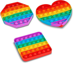 Keekos Pop It Rainbow Fidget Toy Among Us Fidgets Popit ADHD Asmr ...