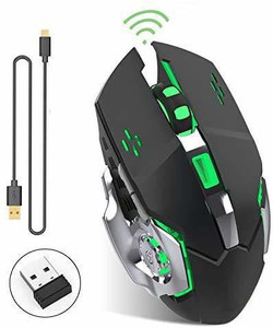 microware Rechargeable X8 Wireless Silent LED Backlit Gaming Mouse USB ...