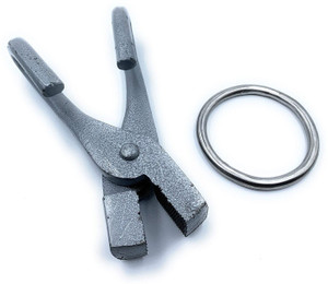 Ceznek Draw Tong 8" Serrated Forged Steel with Stainless Steel Ring ...