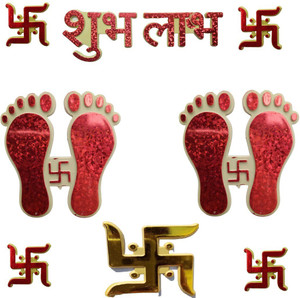 Culture Art 6 cm VXI™-29-GHGHDiwali Stickers Combo Subh Labh,Swastik ...