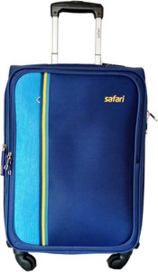 SAFARI FLIP 59 4W BLUE Expandable Cabin Suitcase 4 Wheels - 20 inch ...