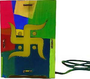 DAYMERA Wooden Ganesh JI LED 4 Sided Shade Table LAMP for Pooja Room ...