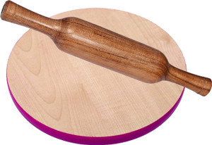 YAKONDA Polpat Chakla Roti Chapati Maker Rolling Pin & Board (Pack of 2 ...