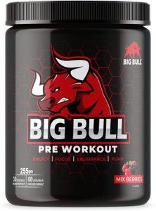 Big Bull BigBull Hardcore Pre-Workout [30-60 Serving, 255g] Free Shaker ...