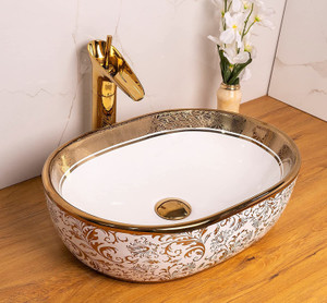 BASSINO BASSINO Art Wash Basin Countertop,Tabletop Ceramic Basin (WHITE ...