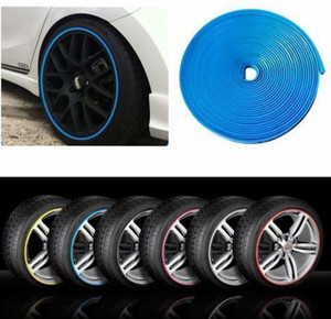 Auto MT (Blue) Car Universal Alloy Wheel Rim Ring Tyre Guard Edge ...