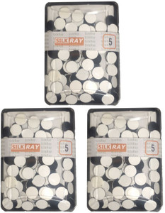 SilkRay International Plain Bindi /Dibbi Bindi 5 no. Black (Pack of 3 ...