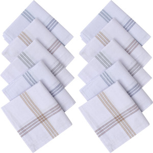 NIFTER Men's Handkerchief Pure Cotton multicoloured border Rumal Hanky ...