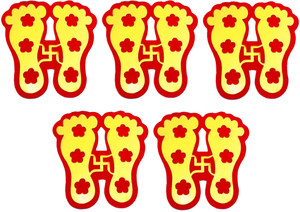 SWISS WONDER 8 cm VI -Laxmi Feet /Charan/Paduka/Pagliye Wall Floor ...