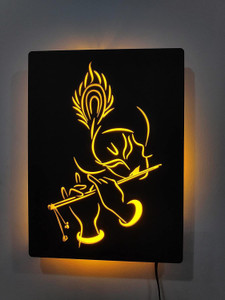 Trigica Krishna Backlit 3D Modern LED Light Wall Hanging Art for Living ...