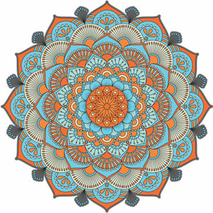 Color Crafts 60.96 cm Decorative Floor Rangoli Mandla Sticker Self ...