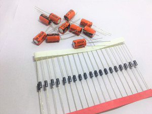 DEPOKE 40pcs Genuine 1N4007 Diode + 20pcs 470uF 25V Capacitor for ...