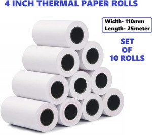 AIMERS 4 Inch Billing Printer Paper Rolls- 110mm(Width)x25meter(Length ...
