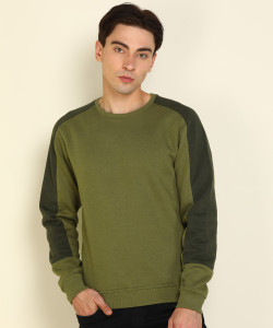 FLYING MACHINE Full Sleeve Solid Men Sweatshirt - Buy FLYING MACHINE ...