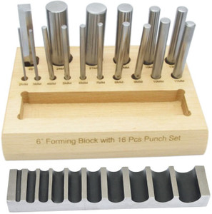 Scorpion 6" Steel Swage U Channel Forming Block with 16 Punches ...