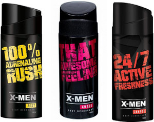 X-Men Amaze & Zest & Charge Deodorant Spray - For Men - Price in India ...