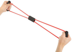 Lonaar 8 Figure Toning Tube Grip String Exerciser for Physical Therapy ...