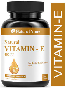 Nature Prime Vitamin E Capsules 400 IU for face, skin and hair with ...