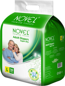 NOVEL Adult Diaper - Large (Pack of 1) Adult Diapers - L - Buy 10 NOVEL ...